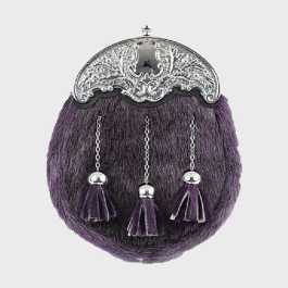 Purple Sporran With Free Chain Belt